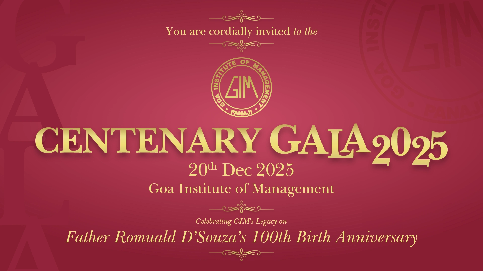 The Centenary Gala that Made History - Gim Endowment